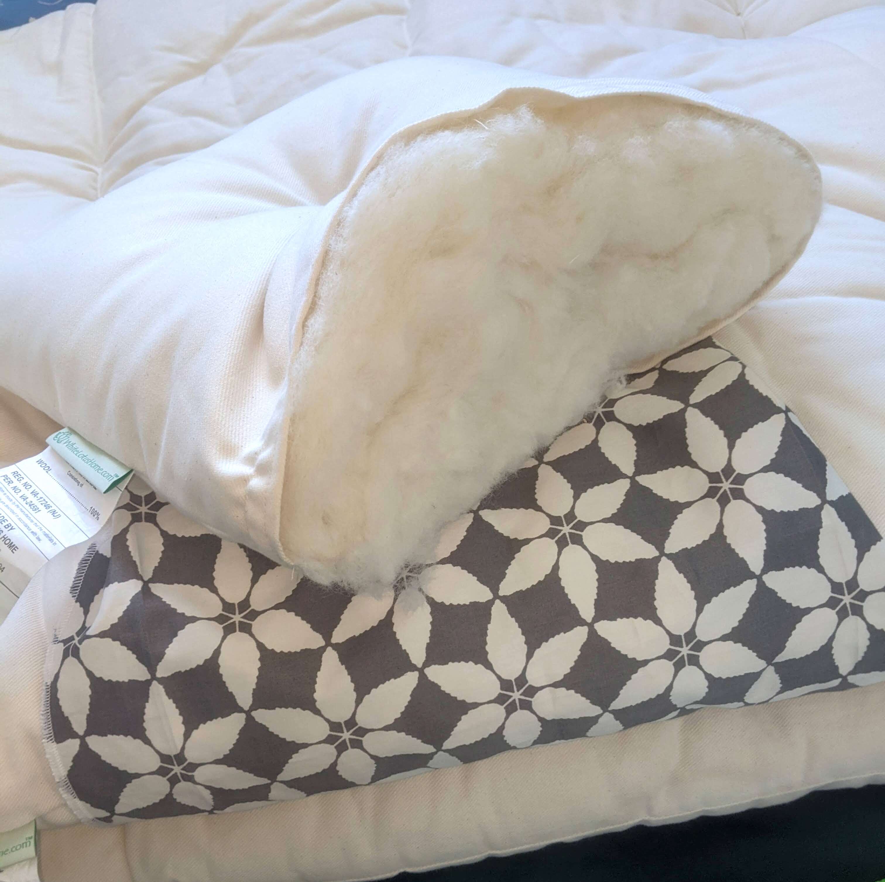 GOTS Organic Wool Topper, 100% Cotton Case - Free Shipping, Buy Now!